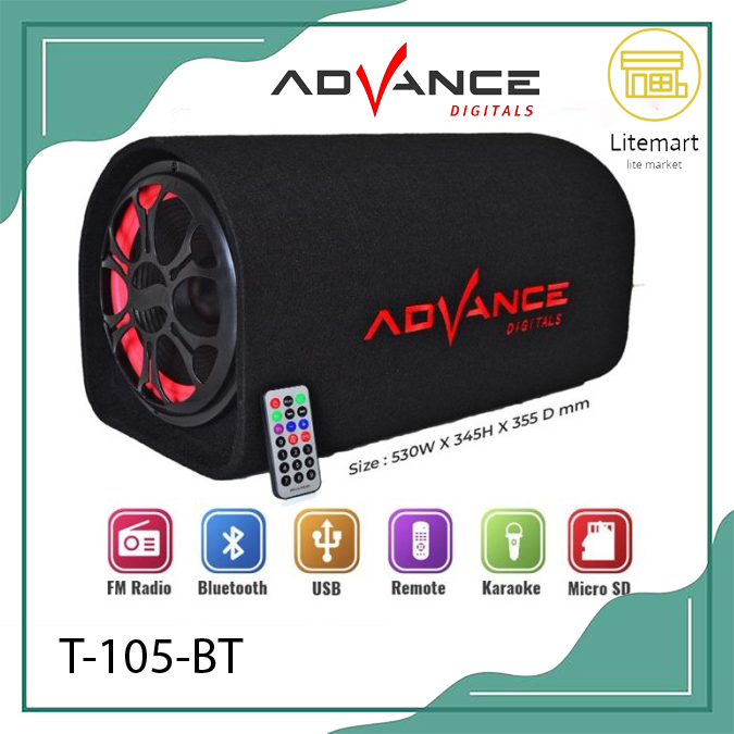 Jual ADVANCE SPEAKER PORTABLE 12" T-105 BT / T-105 BT PRO-MIC | Shopee ...