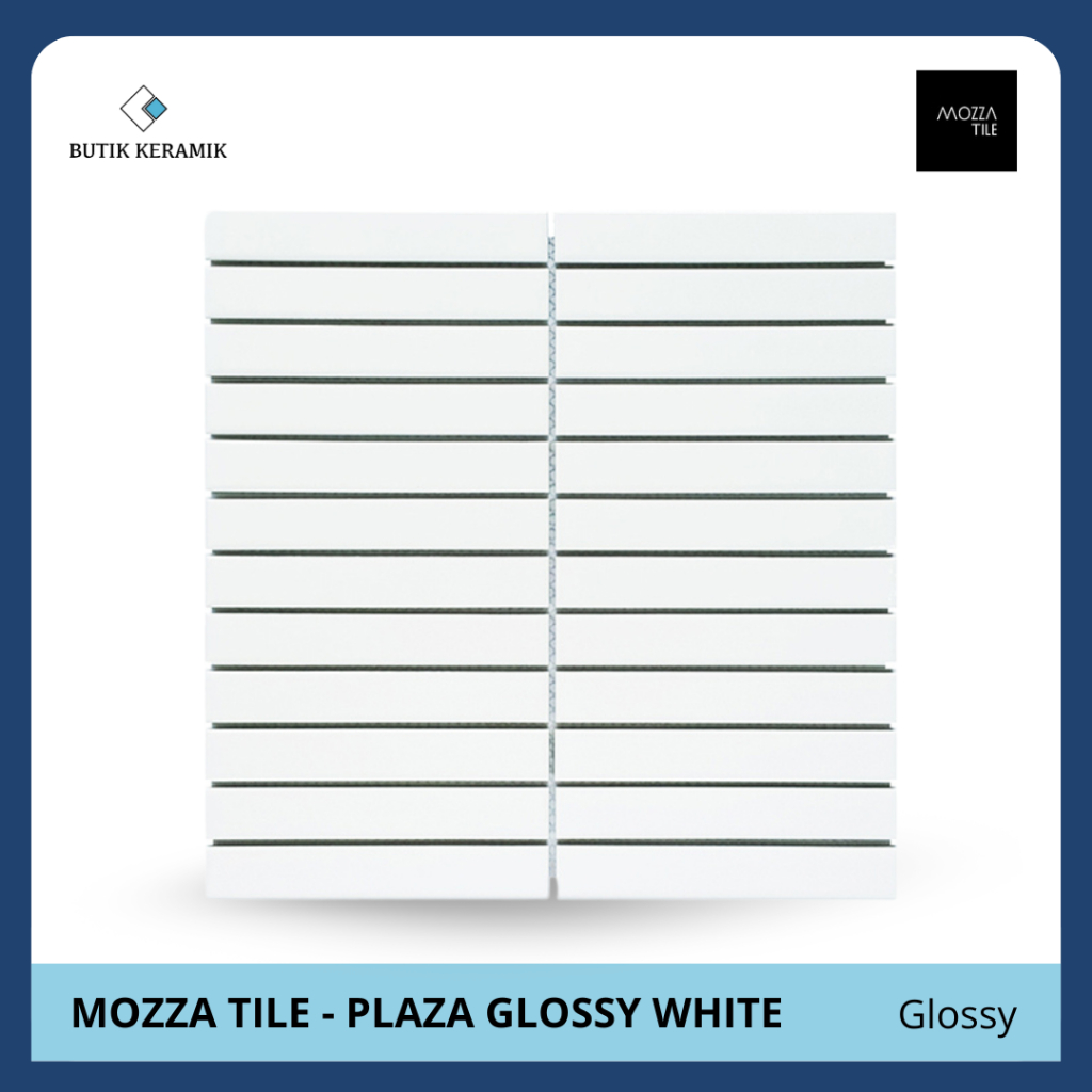 Jual Keramik Mosaic | Keramik Mozaik | Mozza Tile | Plaza Glossy White | Glossy/Matte | Keramik ...