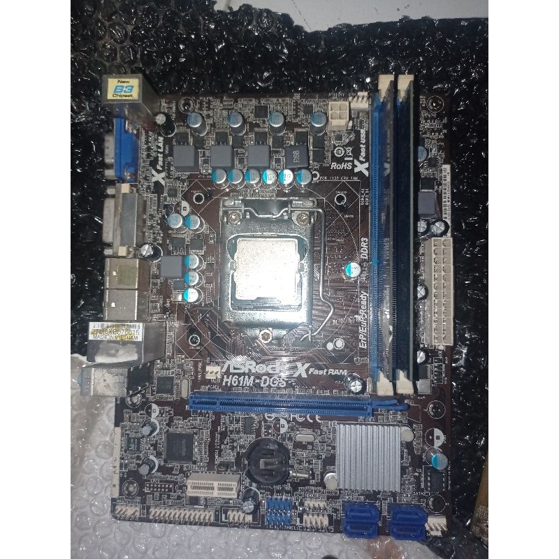 Jual Motherboard Asrock H61 H61M-DGS LGA 1155 DDR3 Mobo PC | NoDisplay ...