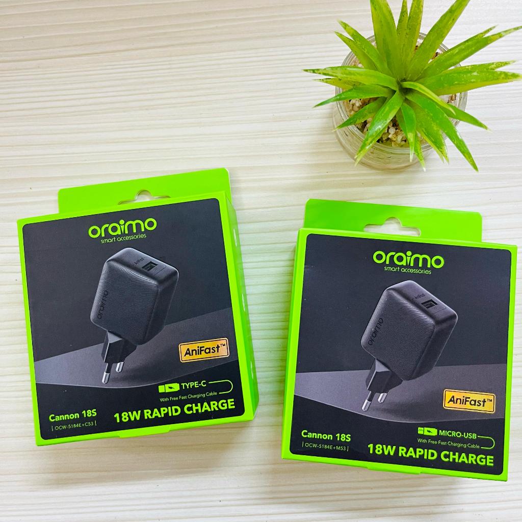 Jual ORAIMO Charger Set OCW 5184E Adaptor + Kabel Data Fast Charging ...