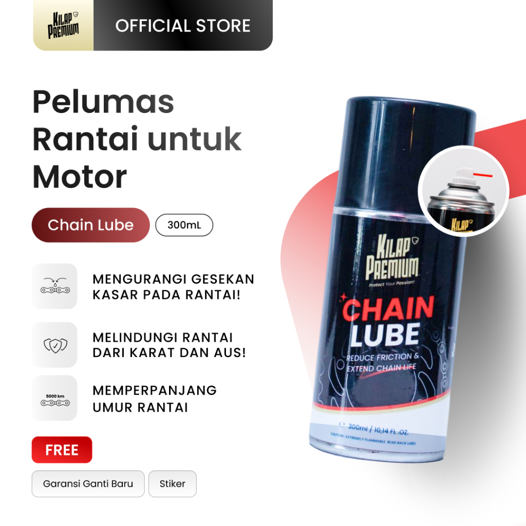 Jual [PULAU JAWA] Chain Lube - Kilap Premium | Pelumas Rantai Motor ...