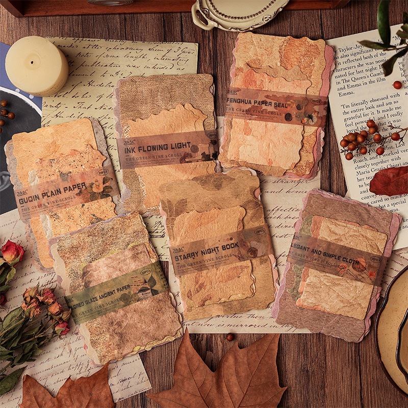 Jual 28 Lembar Kertas Tekstur GVS Green Vine Scroll Paper Deco Decal ...