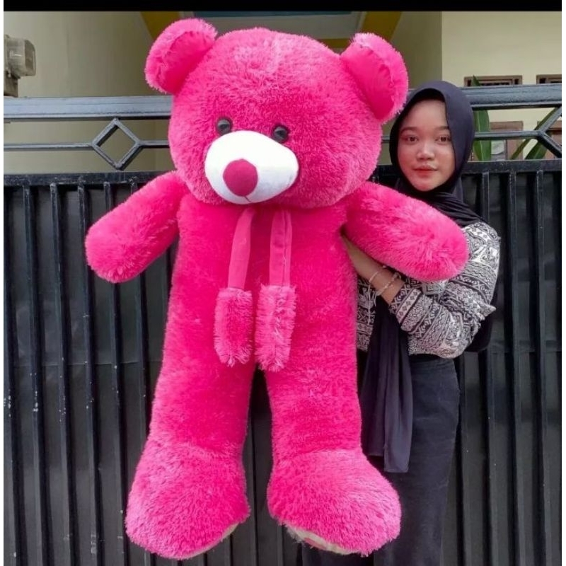 Jual Boneka Jumbo Boneka Teddy Bear Syal Ukuran 1,2 Meter Berlabel SNI | Shopee Indonesia