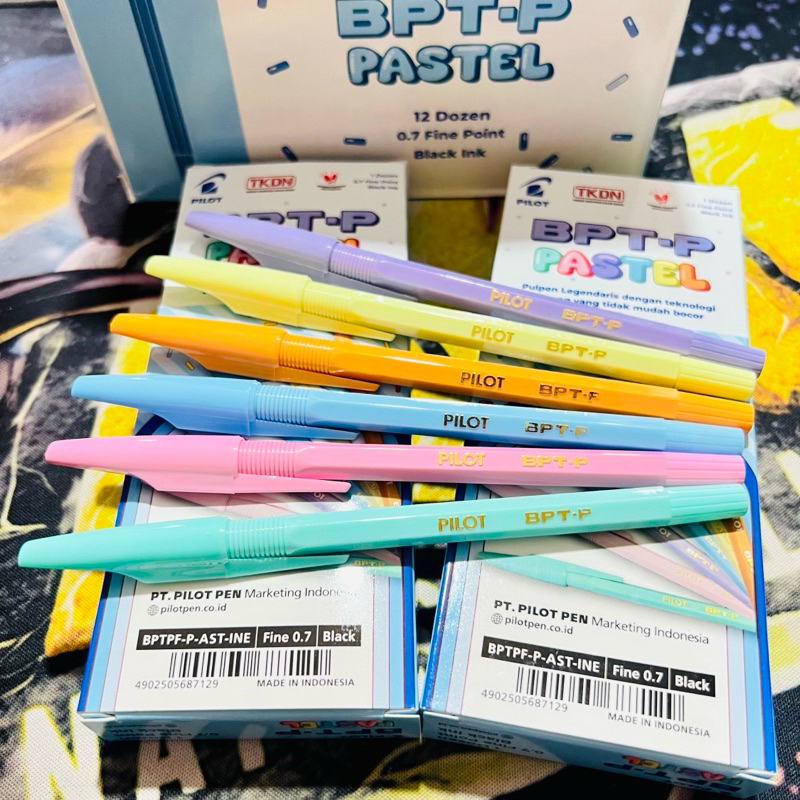 Jual (1 Pack) Pulpen Bolpen PASTEL Bolpoint Pilot BPT - P PASTEL COLOR ...
