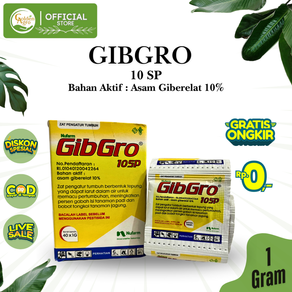 Jual GIBGRO GIBRO 10SP SP 1 GR GRAM PER SACHET ZPT PENYUBUR TANAMAN ...