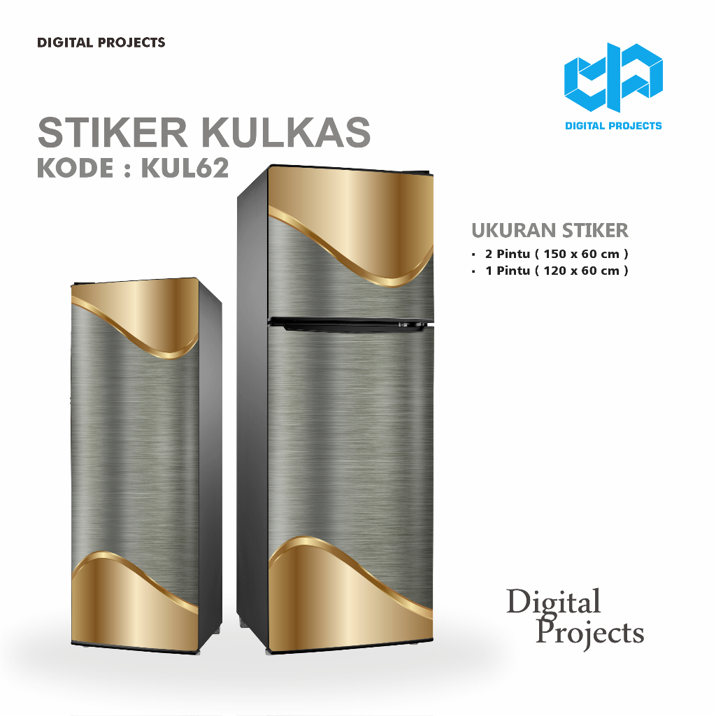 Jual Stiker Kulkas 1 Pintu 2 Pintu Motif Digital Project KODE : KUL31 ...
