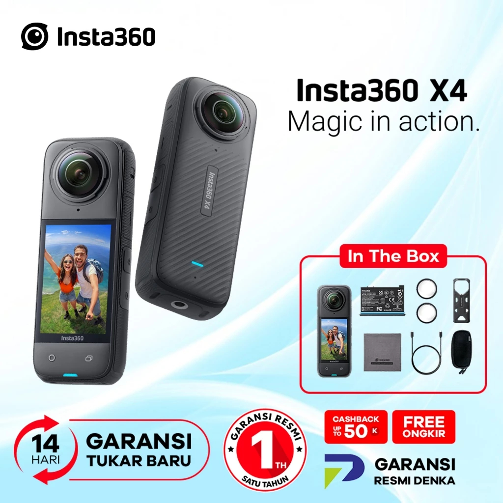 Jual Insta360 X4 Action Camera 360° 8K UHD Timelapse 11K AI Gesture Control - Garansi Resmi ...