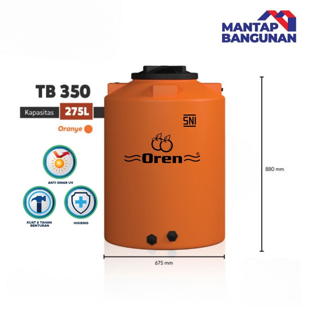 Jual Tangki Air Oren TBO 350 (275 Liter) | Shopee Indonesia