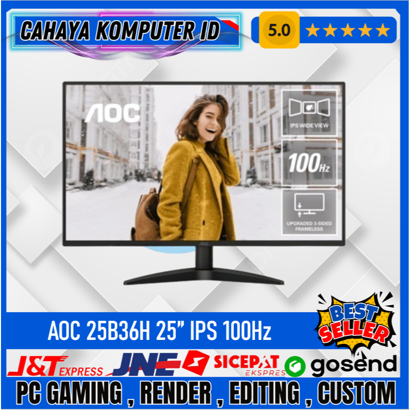 Jual MONITOR 25 INCH AOC 25B36H IPS 100Hz Ms - HDMI | Shopee Indonesia