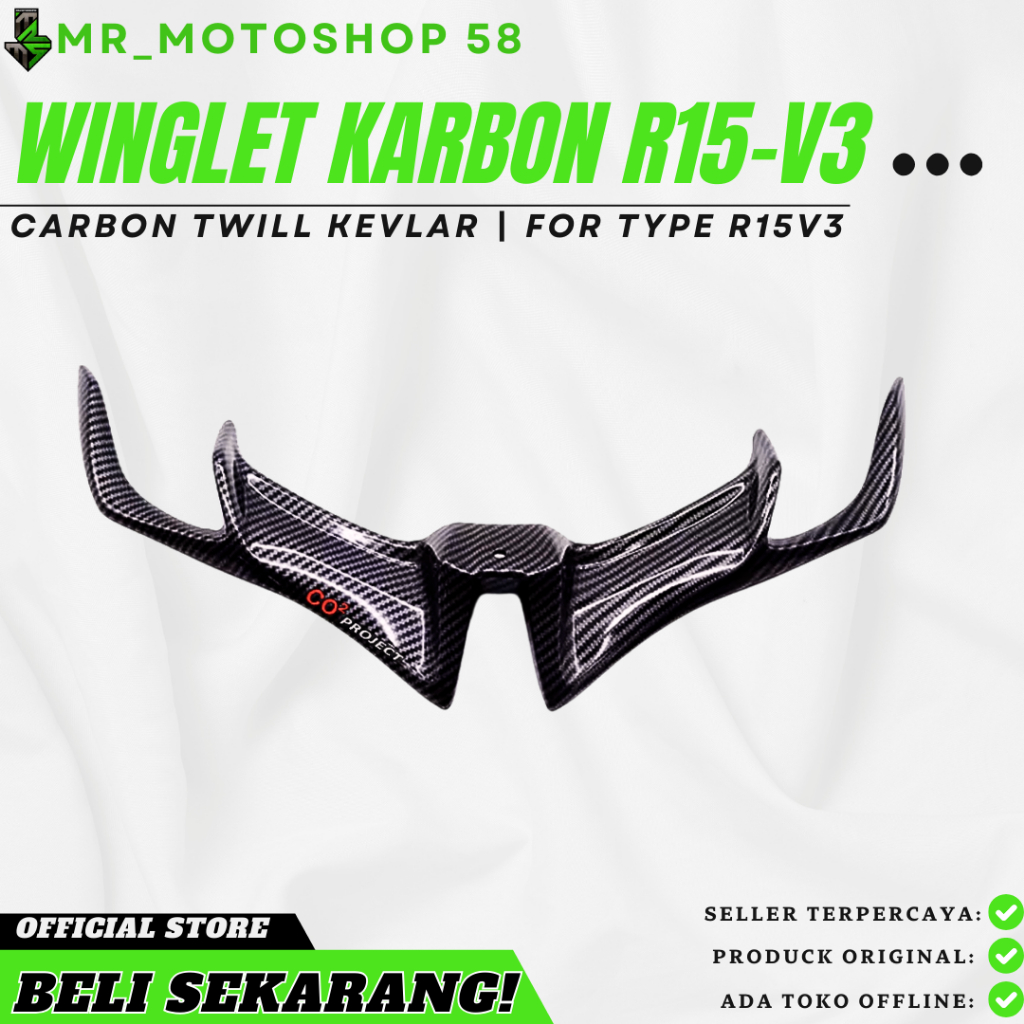 Jual WINGLET R15 V3 CARBON Kumis Body R15 V3 Winglet R15 V3 Carbon ...