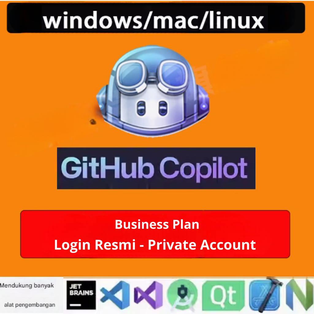 Jual GitHub Copilot Business 1 Bulan - AI Programming Assistant, Garansi Stabil | Shopee Indonesia