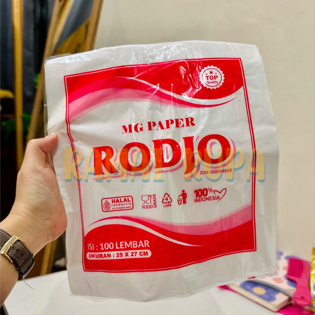 Jual [100 PCS] MG PAPER POLOS 25cm X 27cm MERK “RODJO” / KERTAS NASI ...