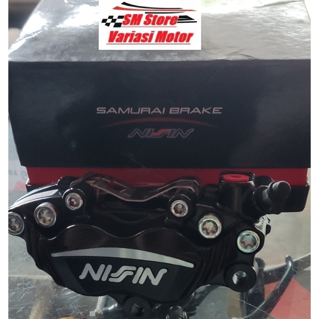 Jual NISSIN BRAKE SAMURAI BRAKE KALIPER 4 PISTON 4P HITAM BLACK SERIES KANAN UNIVERSAL BEBEK ...