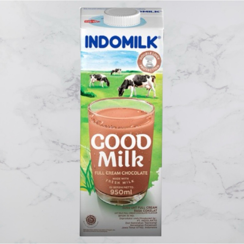 Jual Indomilk susu uht full cream coklat 950ml | Shopee Indonesia