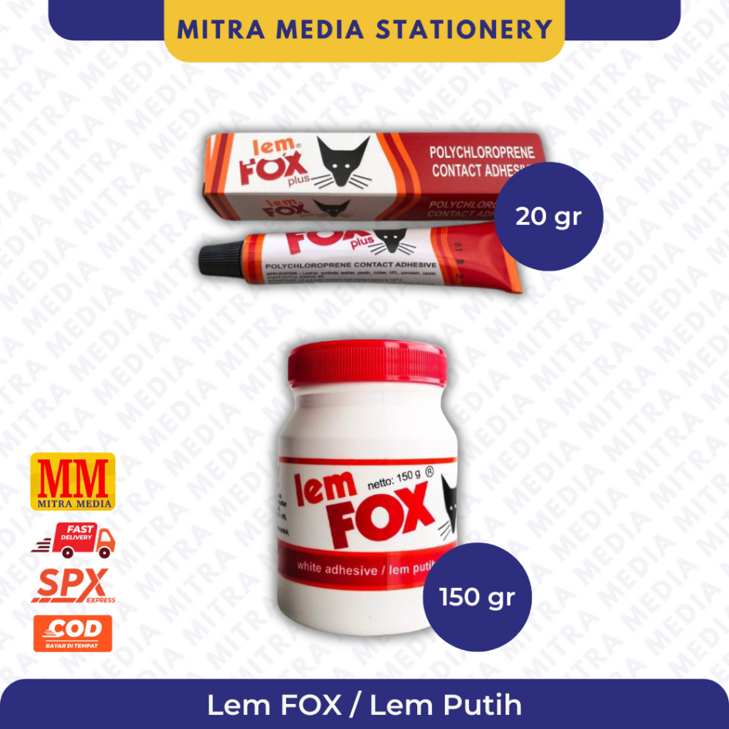Jual Lem Fox Putih / Lem Kayu / Lem Putih PVAC / Lem Slime Tube / 150gr ...