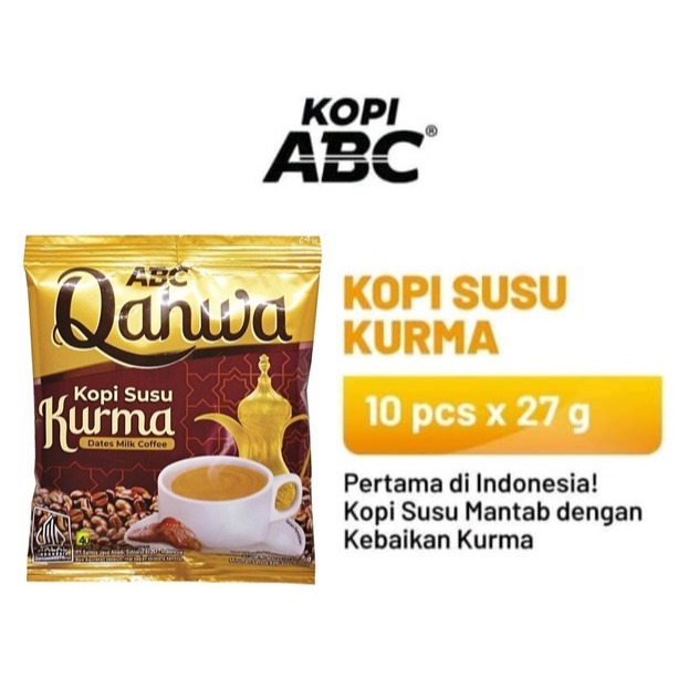 Jual Kopi ABC Susu Kurma Qahwa isi 10 Sachet x 27gr Exp Februari 2026 ...