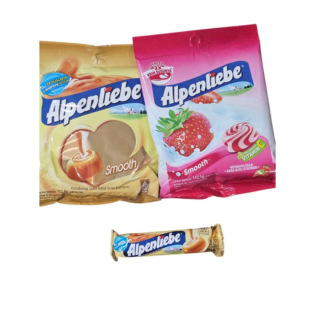Jual Alpenliebe Smooth Candy Karamel stroberi 112.5 gr. Alpenliebe ...