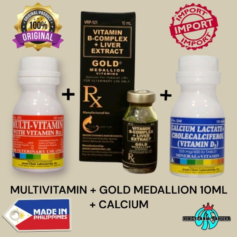Jual Paket multivitamin + gold medallion + calcium | Shopee Indonesia