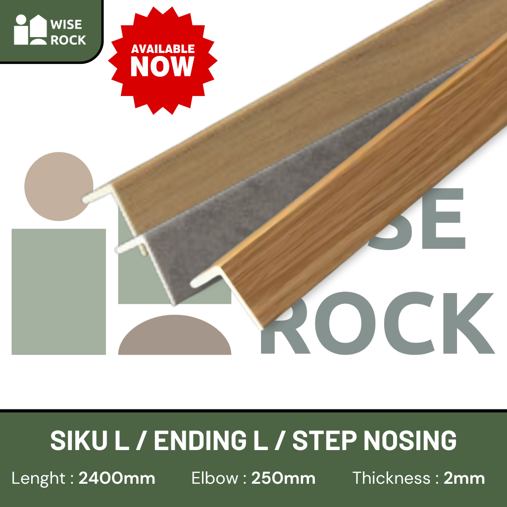 Jual Wise Rock List Siku L SPC / Step Nosing - Aksesoris Lantai SPC ...