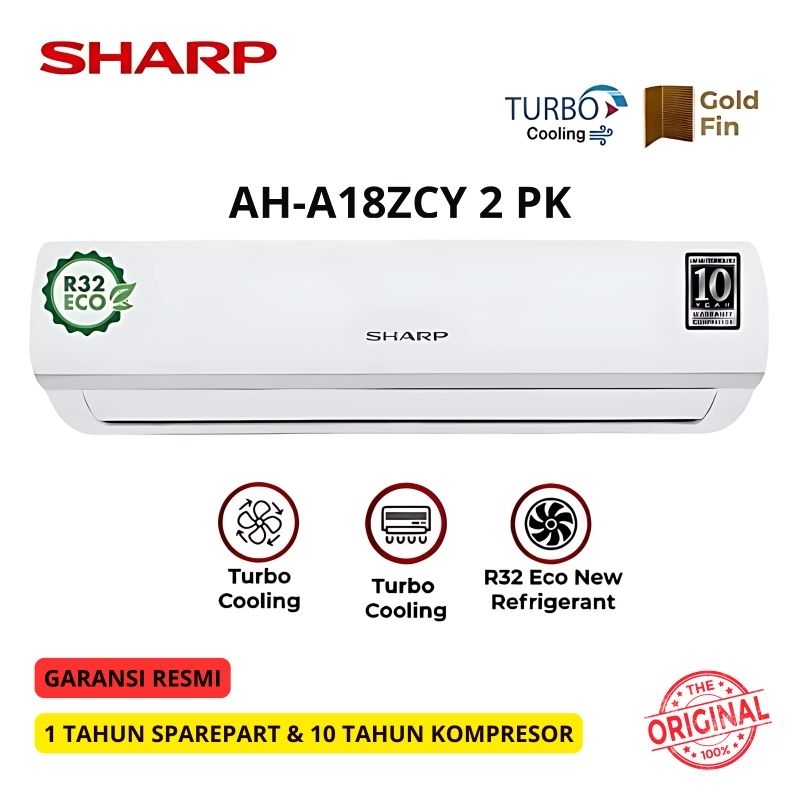 Jual AC SPLIT SHARP AH-A18ZCY 2 PK (GARANSI RESMI) | Shopee Indonesia