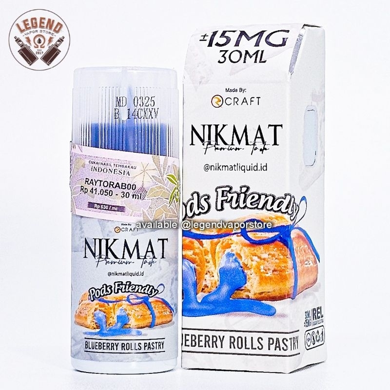Jual SALT NIC - LIQUID NIKMAT V2 Blueberry Rolls Pastry 30ML 15MG ...
