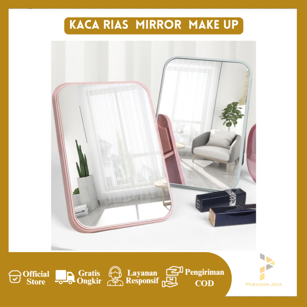 Jual Kaca Rias Mirror Make Up Kreatif Cermin Lipat Persegi Portable ...
