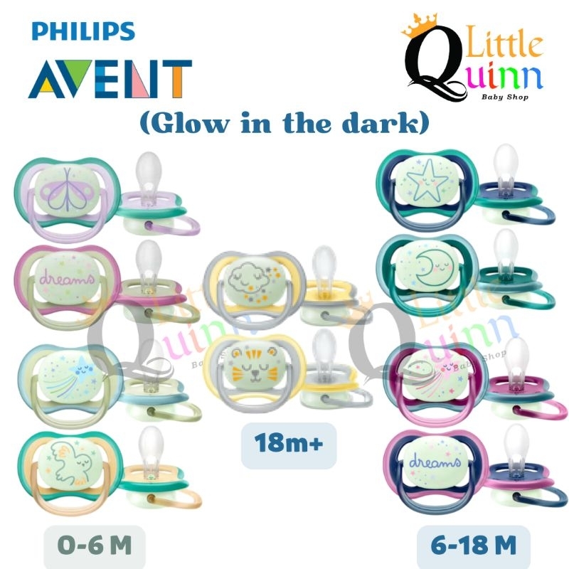 Jual Phlipis Avent Ultra Air Night Pacifier Glow in The Dark - Dot ...