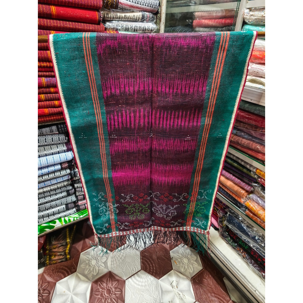 Jual Ulos Toba Bintang Maratur Tarutung Tenun Tangan Bunga Keranjang Kopi Gosong Garis Pink ...