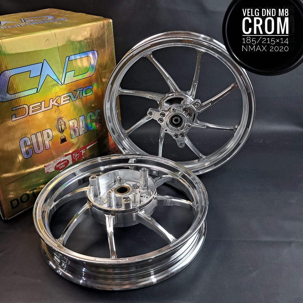 Jual Velg DND Delkevic M8 Nmax 2020 Crom 185/215x14 | Shopee Indonesia