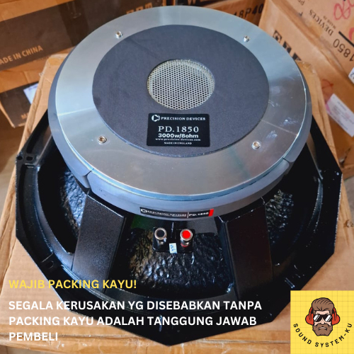 Jual [ WAJIB PACKING KAYU ] SPEAKER 18 INCH PD 1850/PD1850 PRECISION DEVICES SPIKER KOMPONEN 18 ...