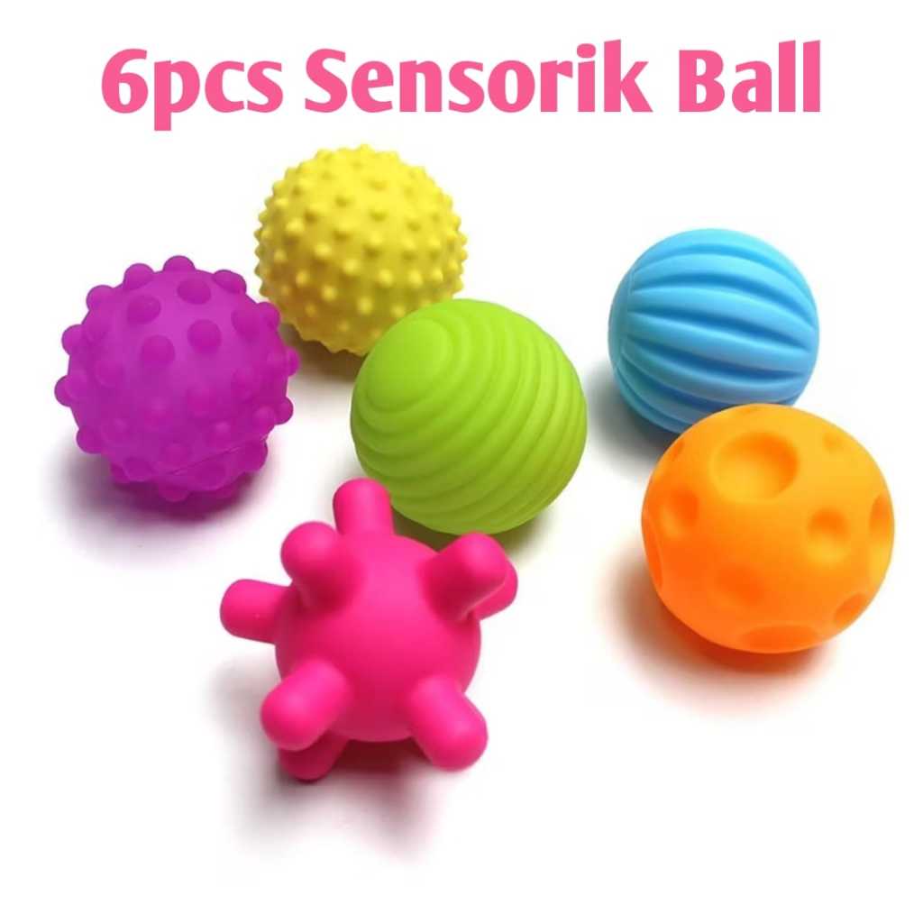 Jual Mainan Bola Sensorik Bayi 6PCS / Bola Mandi Anak Warna Pastel ...