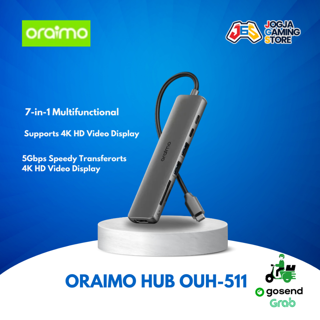 Jual Oraimo OUH-511 USB-C Power Trans Hub 7-in-1 Multi-Functional ...