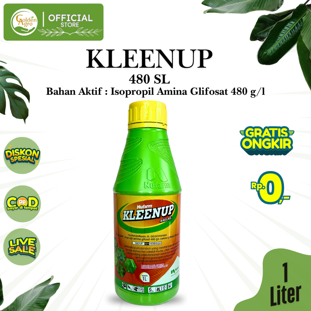 Jual HERBISIDA KLEENUP KLEEN UP 1L LITER 480 SL | Shopee Indonesia