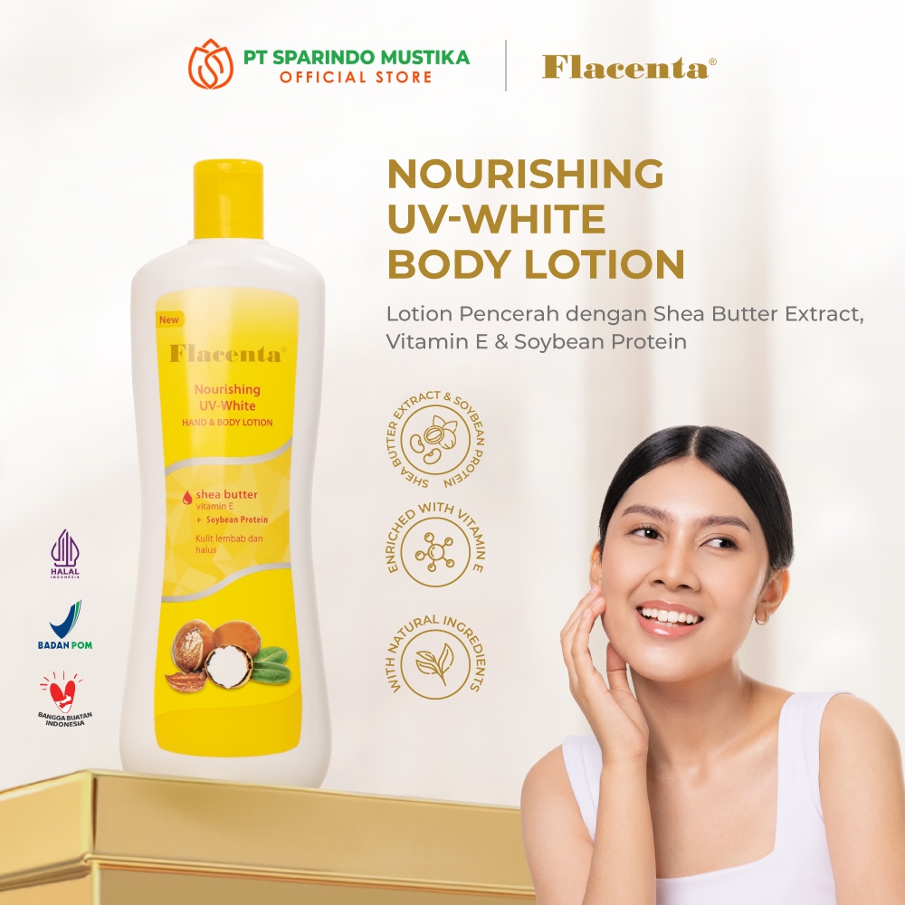 Jual FLACENTA Hand & Body Lotion Shea Butter 500ml UV White Lotion ...