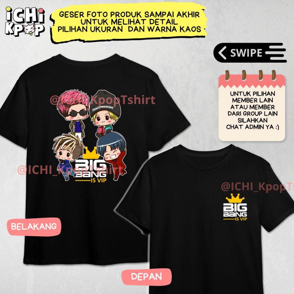 Jual Kaos BIGBANG OT4 (CETAK DEPAN BELAKANG) GDRAGON TOP DAESUNG ...