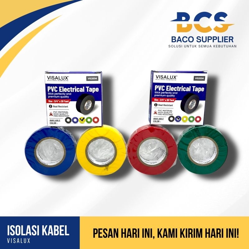 Jual [ISOLASI KABEL VISALUX] Isolasi Kabel Listrik Visalux PVC ...