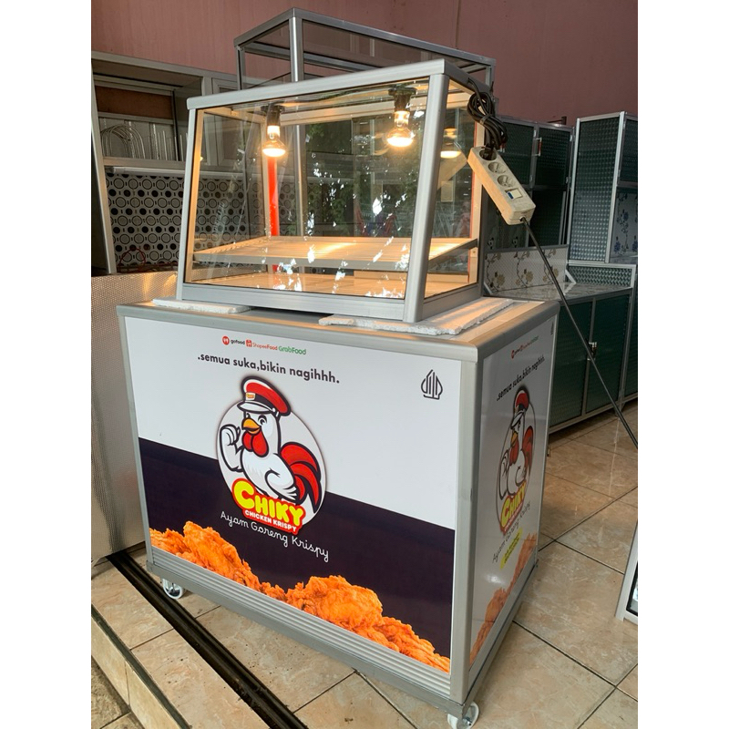 Jual best seller Booth / Etalase / Gerobak Alumunium Fried Chicken ...