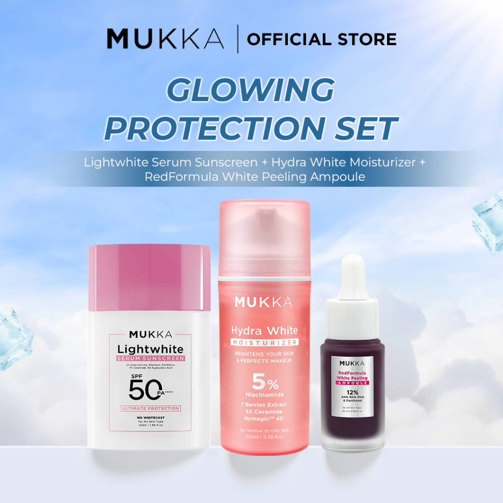 Jual Mukka Glowing Protection Set - Lightwhite Serum Sunscreen + Hydra ...