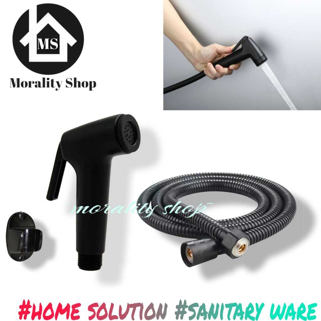 Jual jet shower kloset hitam minimalis MTB set dengan kran cabang FB ...