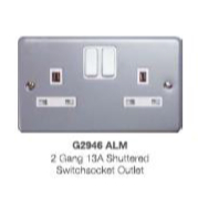 Jual MK G2946 13A DOUBLE SWITCH SOCKET OUTLET Metal Socket | SOKET SUIS | MK Socket | Socket ...