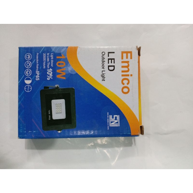 Jual Emico Lampu Sorot Led 10 watt cahaya putih SNI IP65 Lampu Tembak untuk panggung / outdoor ...