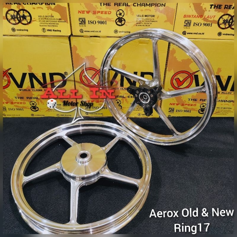 Jual Velg vnd ak55 ring 17 Yamaha new aerox 155 old/aerox old pelek aerox vnd ring 17 ak55 ...