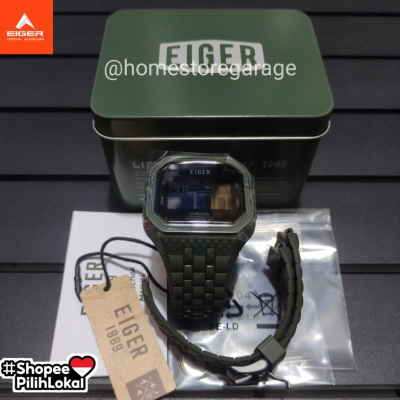 Jual [ORIGINAL]E I G E R LINVILLE WATCH JAM TANGAN DIGITAL PRIA/WANITA ...