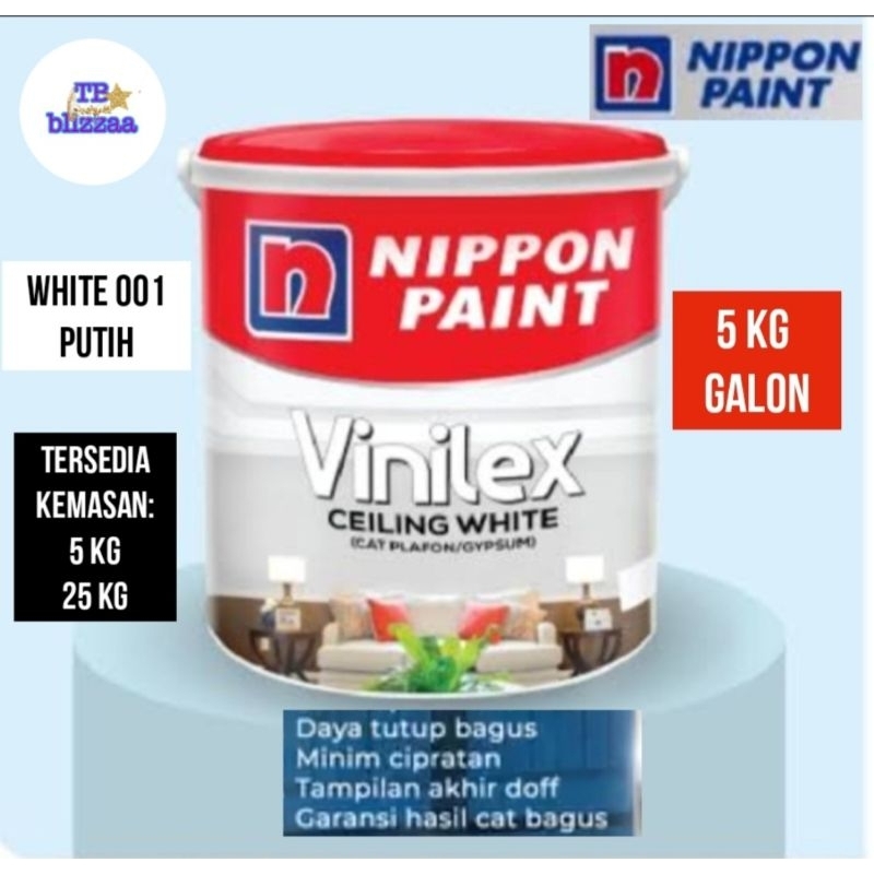 Jual Vinilex Ceiling White 5kg Cat Plafon Gypsum Vinilex 5000 Aneka Warna Vinilex Kembang 5kg ...