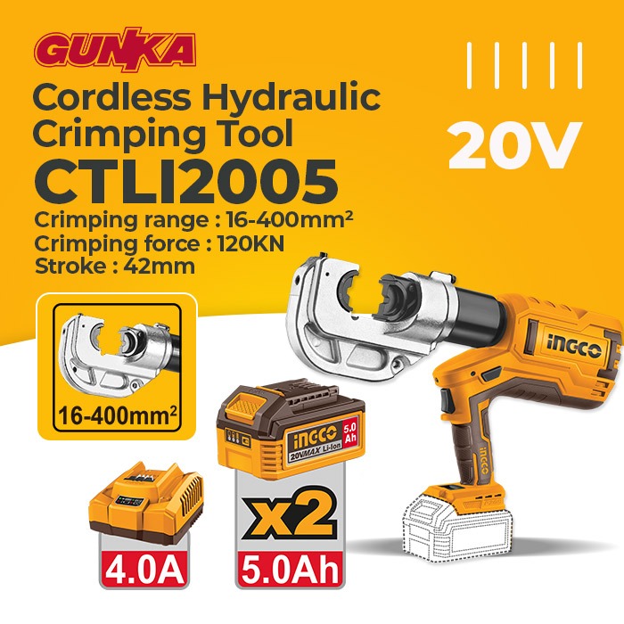 Jual P20s Corldess Hydraulic Crimping (120kN) INGCO CTLI2005 Mesin Tang ...