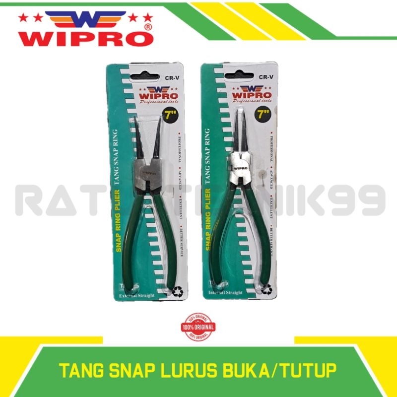 Jual WIPRO Tang Snap RIng Lurus Tutup dan buka 7 Inch CRV / Pliers Snap ...