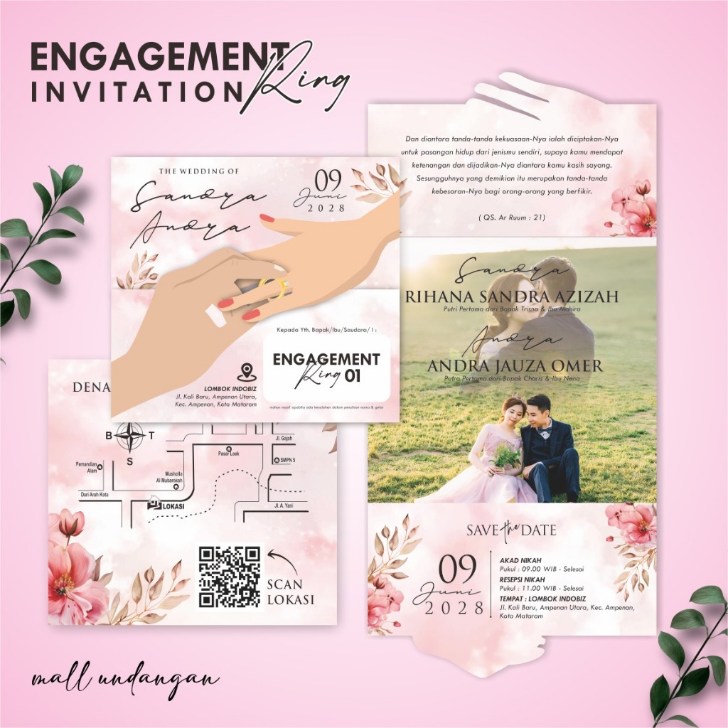 Jual UNDANGAN PERNIKAHAN MEWAH GLOSSY INVITATION FULL COLOUR - CETAK ...