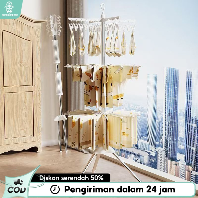 Jual Jemuran Menara Jemuran Baju Bayi Lipat Rak Jemuran Baju Lipat Rak ...