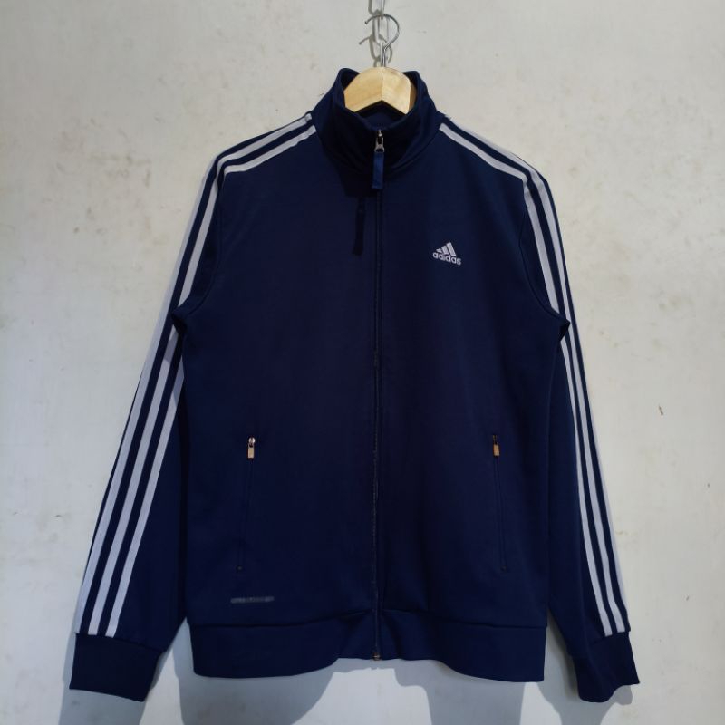 Jual tracktop adidas navy lis putih | Shopee Indonesia