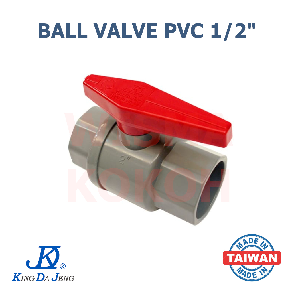 Jual KING DA JENG (KDJ) BALL VALVE / STOP KERAN PVC 1/2" Inch | Shopee Indonesia